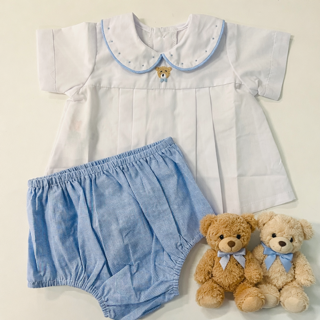 Blue Peter Diaper Set-Teddy – Quail & Co. Children's Boutique